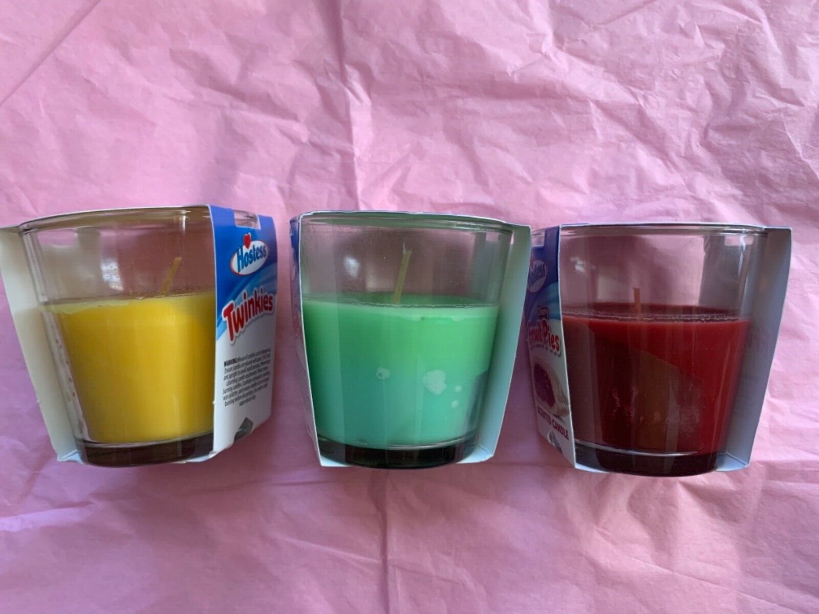 🌹3x Hostess Scented Candles Twinkies~Apple Fruit Pie~Cherry Fruit Pie 3 ...