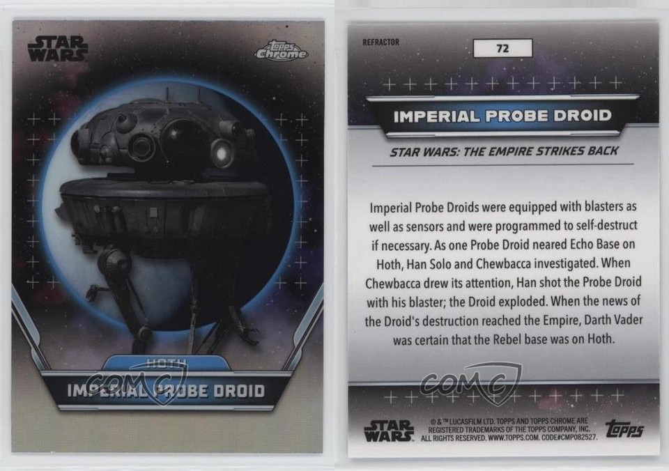 2024 Chrome Star Wars Hyperspace Hoth Refractor Imperial Probe Droids ...