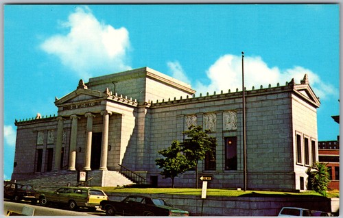 Vintage Postcard Pawtucket Public Library Entrance Pawtucket, RI 1960s ...
