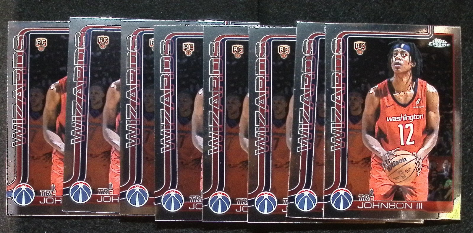 Lot (8) Tre Johnson III Base Rookie RC Invest 2025-26 Topps Chrome #256 ...