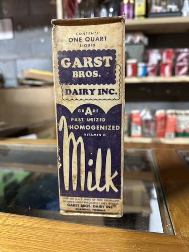 Vintage Garst Dairy Milk Carton Virginia | eBay