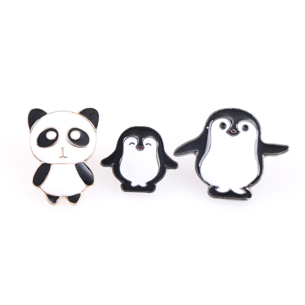 1x Cartoon Cute Enamel Pin Penguin Panda Animal Jacket Backpack ...