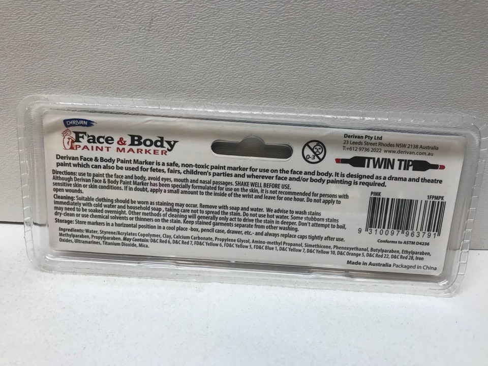 Face Body Paint Marker Twin Tip Makeup Halloween Costume Derivan -Pick ...