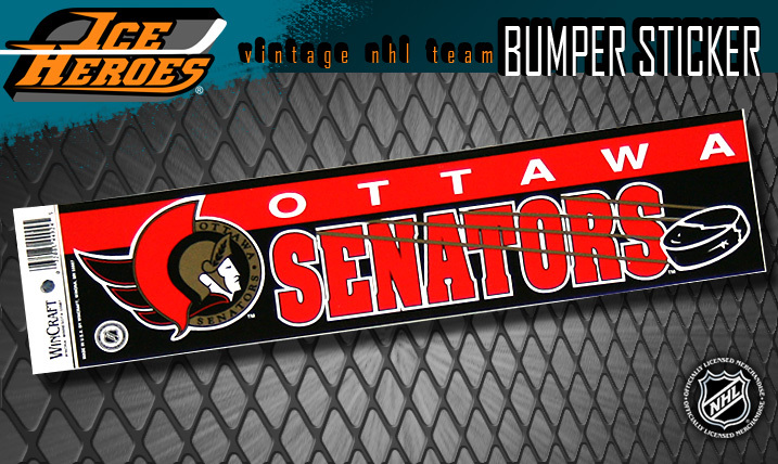 OTTAWA SENATORS Vintage Bumper Sticker - Unused - NOS - NM - Style A | eBay