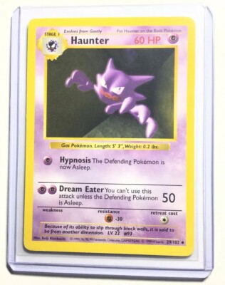 HAUNTER - 29/102 - SHADOWLESS Base Set - Pokemon Card - EXC / NM | eBay