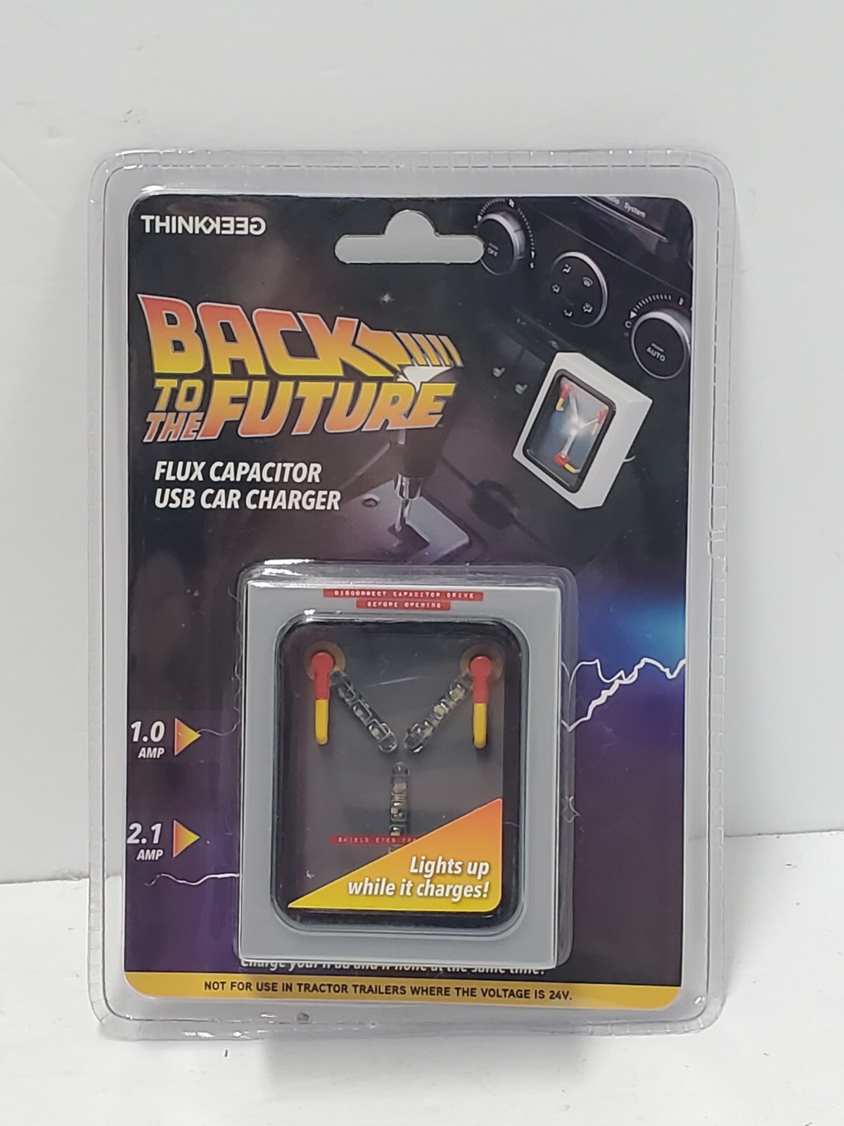 NEW Back to the Future Flux Capacitor USB Car Charger Think Geek RARE!