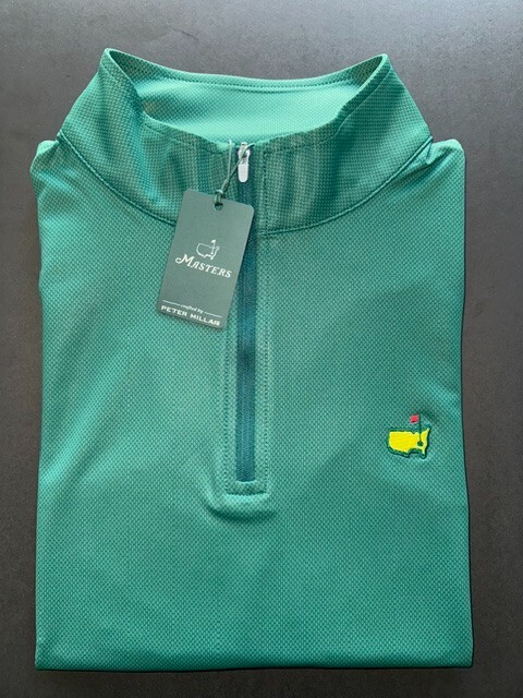 2025 Masters by Peter Millar Medium Green 1/4 Quarter Zip Golf Pullover ...