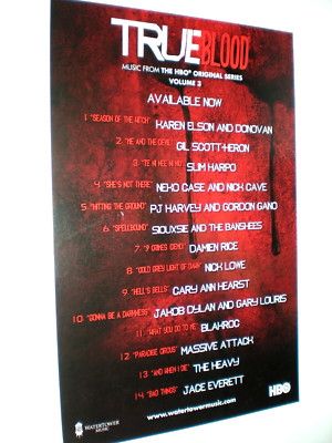 POSTER true blood Music Soundtrack hbo promo tv series show nick lowe ...