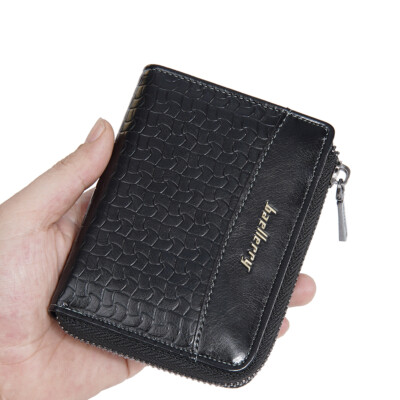 Men's Leather Zipper Wallet With Coin Pocket RFID Front Pocket Bifold ...