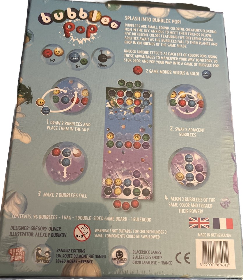 Bubblee Pop Board Game Quick Simple Fun Games NEW | eBay