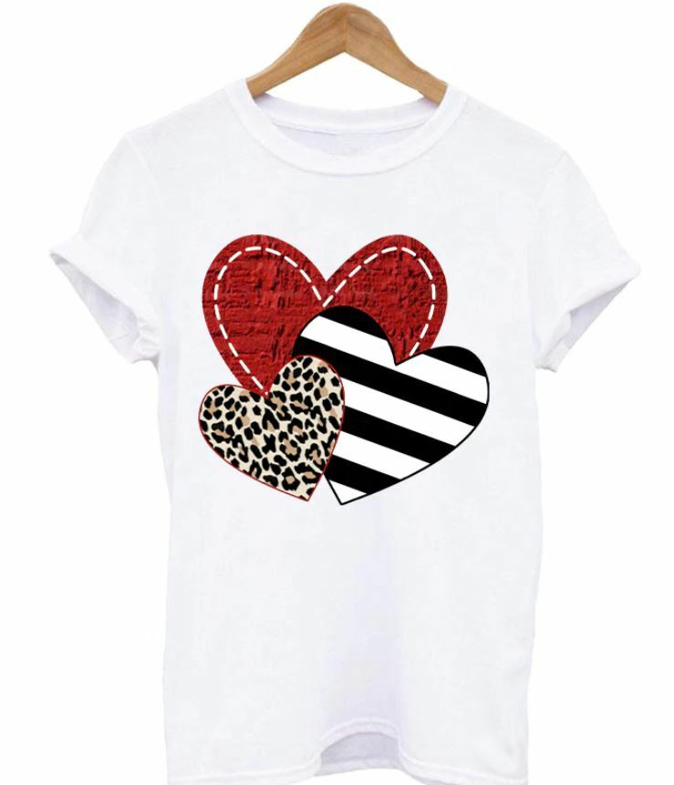 Large Cheetah Leopard Print Heart Transfer Patch Iron On Applique DIY 8 ...