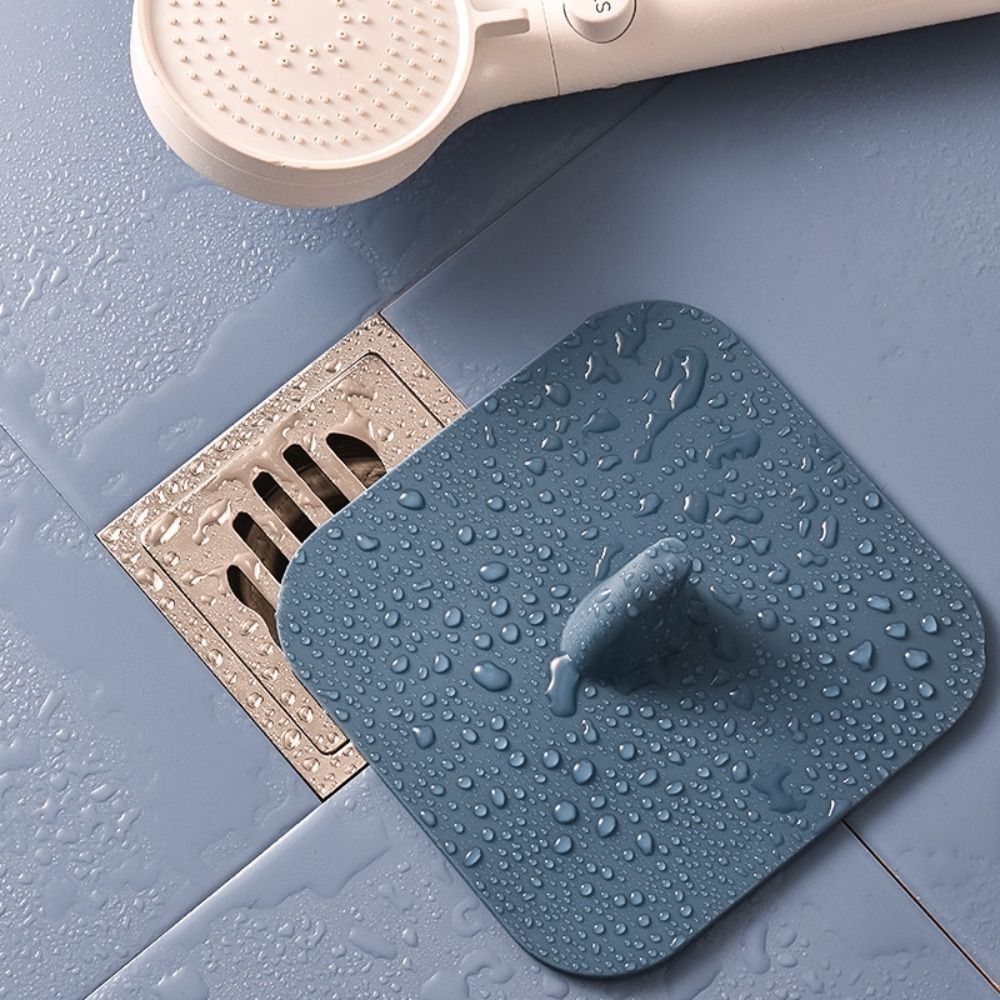 Blue Grey Sewer Pipe Cover Silicone Sink Cover Bathroom Accessories ...