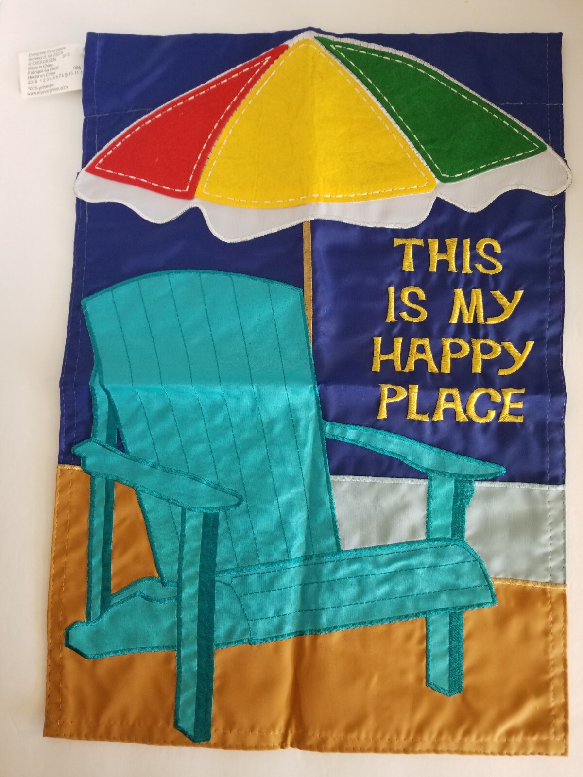 Adirondack Chair/Sand Beach Umbrella "This Is My Happy Place" Flag ...