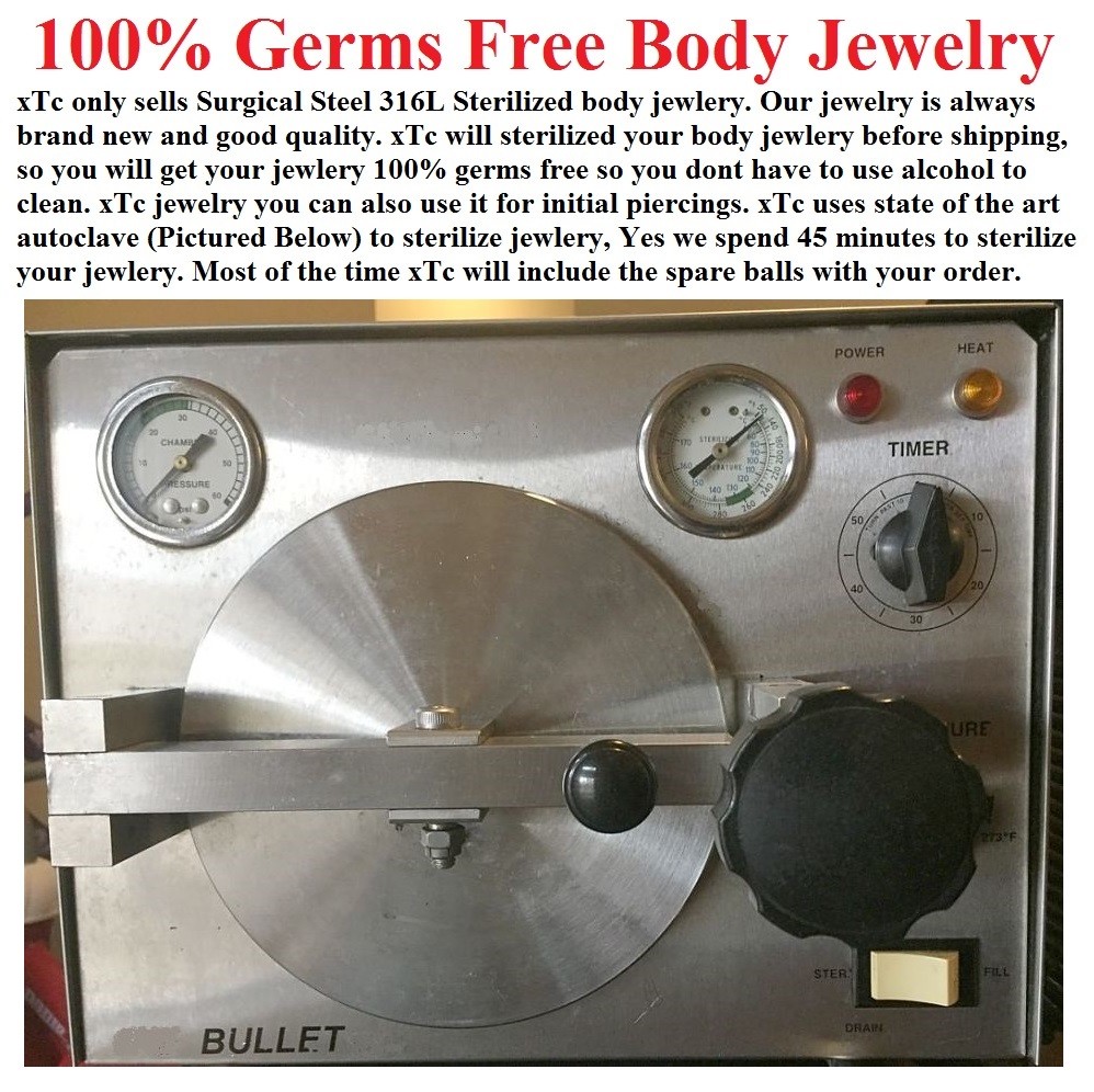 DIY Easy Safe & STERILE AMPALLANG Piercing Kit with 3 Size Barbells ...