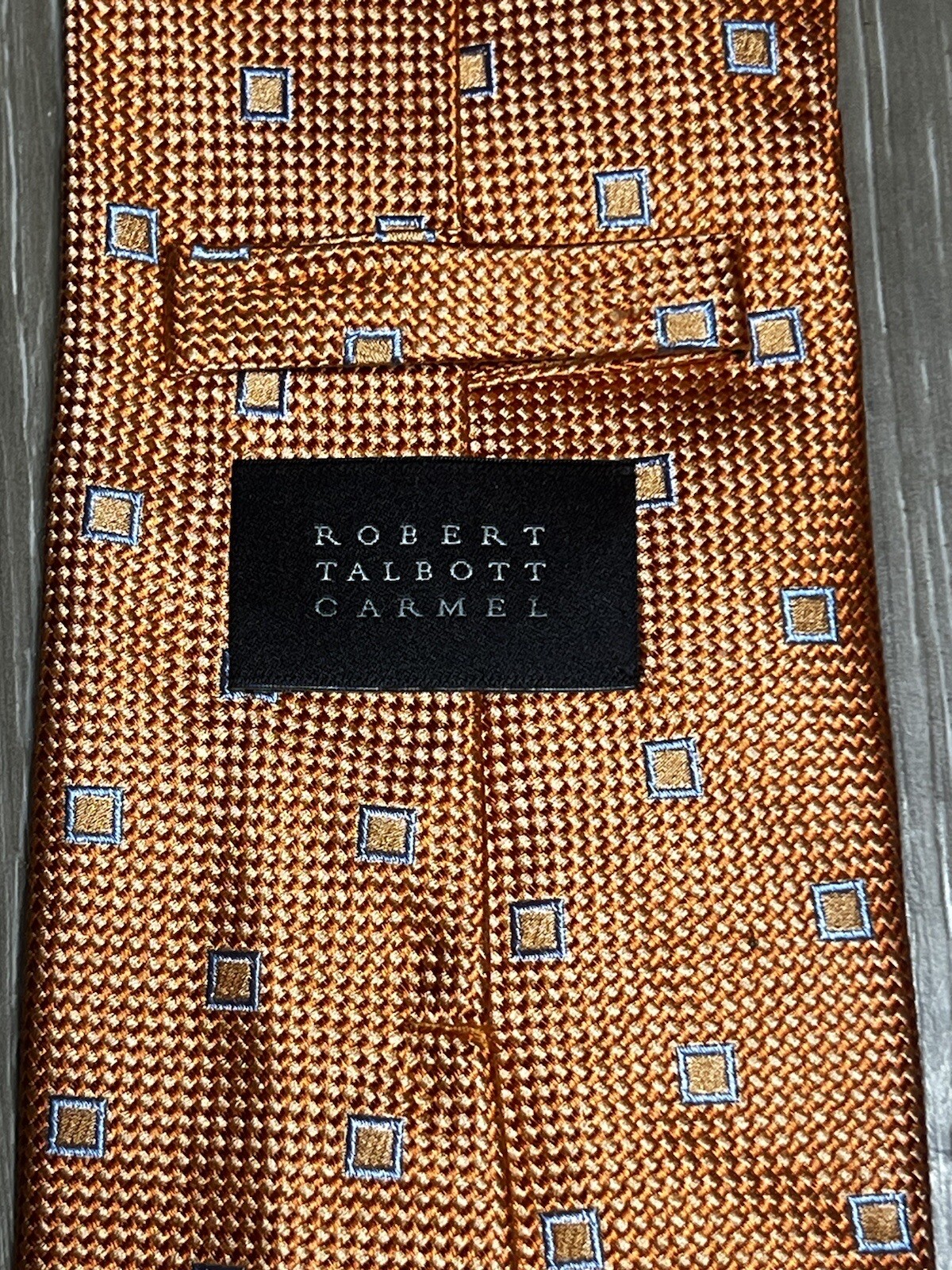 Robert Talbott Carmel Tie Best of Class USA Orange Geometric | eBay