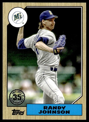2022 Topps 1987 insert T87-44 Randy Johnson Seattle Mariners baseball ...