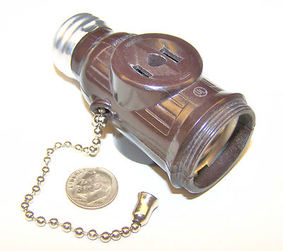COOPER 718B 1406 NEW PULL CHAIN LAMPHOLDER ADAPTER 2 PRONG SOCKET ...