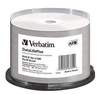 Verbatim DataLifePlus 4,7 Go DVD-R 50 pièce(s) | eBay