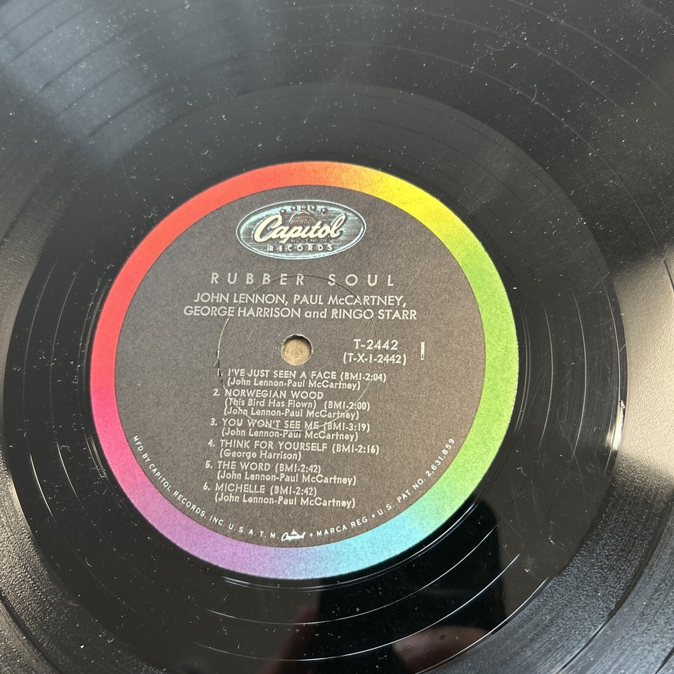 The Beatles - Rubber Soul (1965) Vinyl LP Album, Capitol Records T 2442 ...