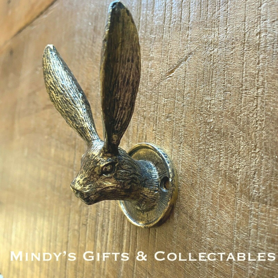9cm High Vintage Style Gold Plated Pewter Rabbit Hare Knob Door Handle Coat Hook | eBay Australia