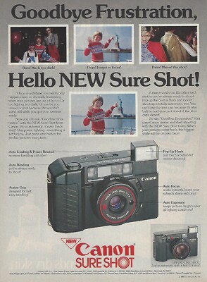 1984 Canon Sure Shot Camera Frustration vintage print ad 80's ...