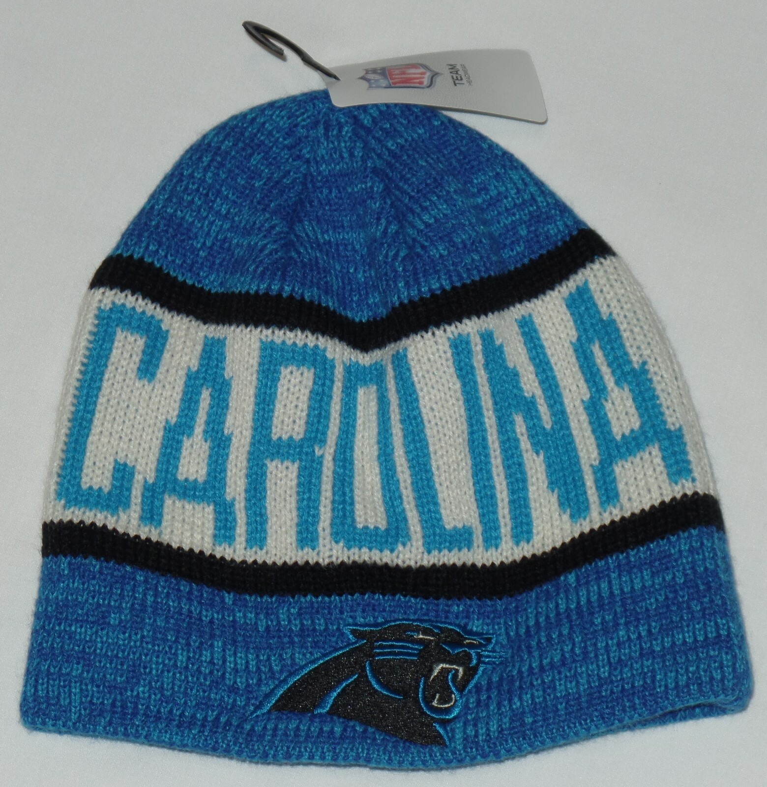 NEW NFL CAROLINA PANTHERS BLUE BEANIE | eBay