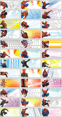 72 Spiderman Personalised Name Labels Sticker 3x1.3cm Self Adhesive ...