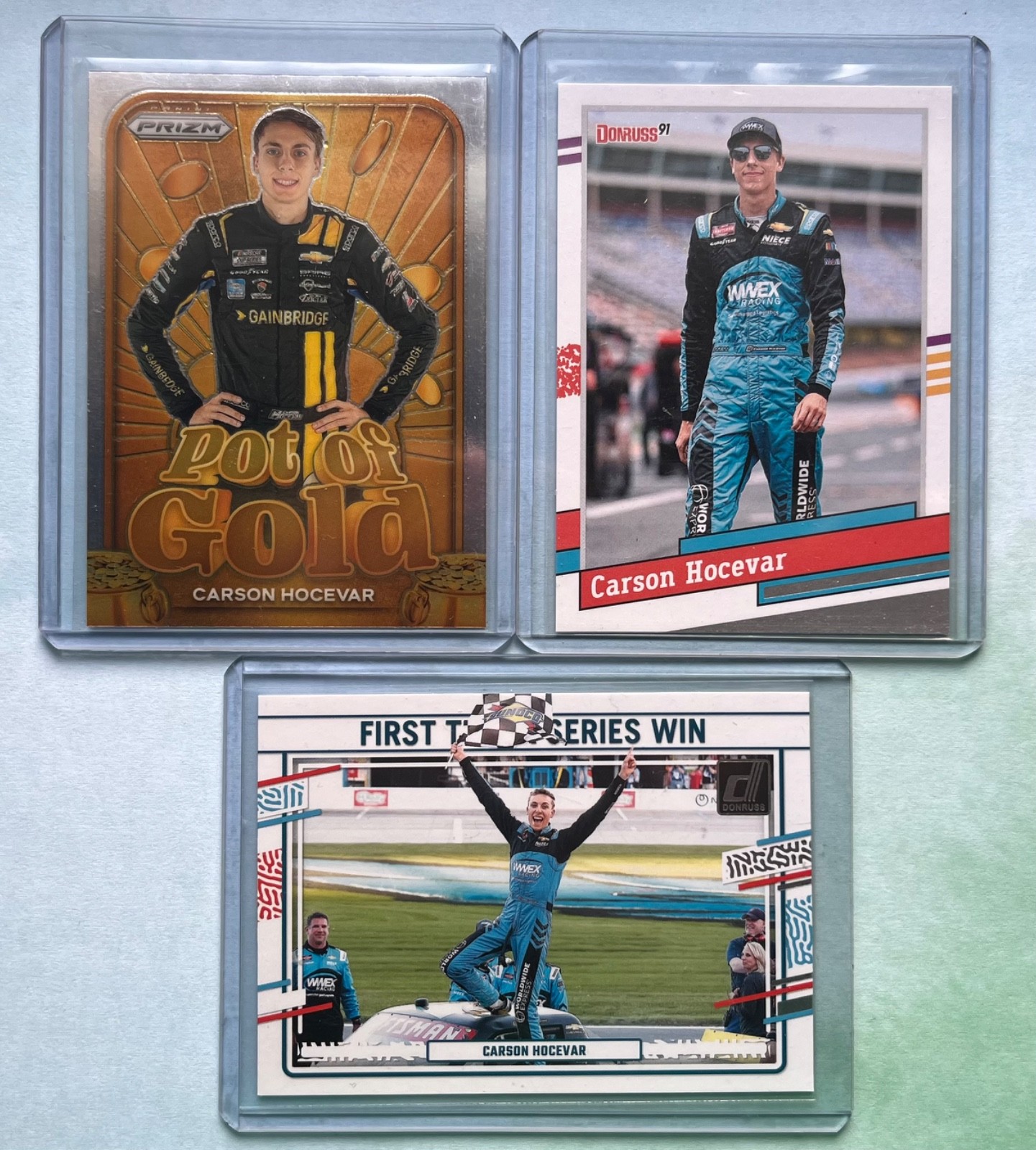 CARSON HOCEVAR (3) DIFFERENT CARD LOT - (1) INSERT | eBay