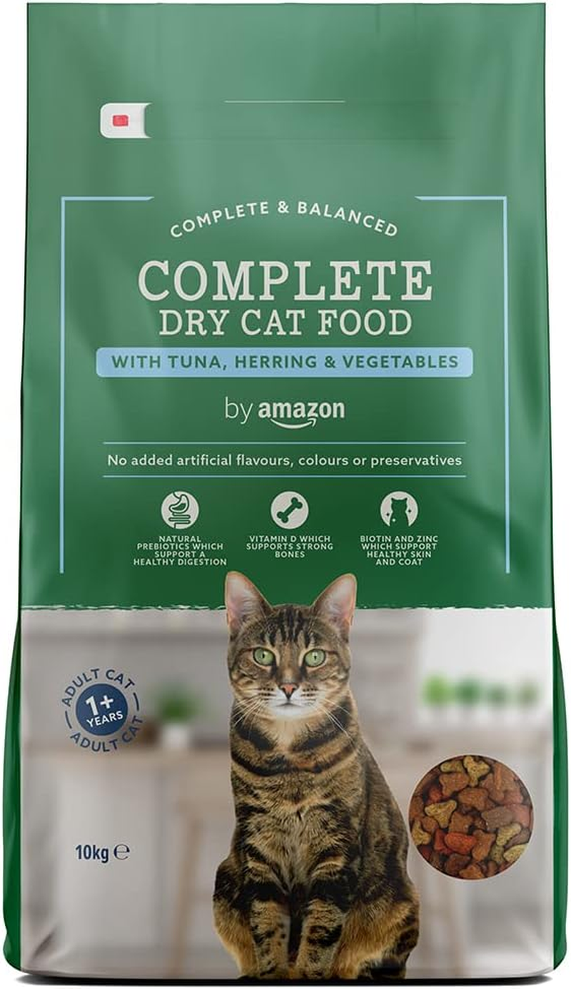 By Amazon Complete Dry Cat Food for Adult Cats with Tuna & Herring, 1 ...