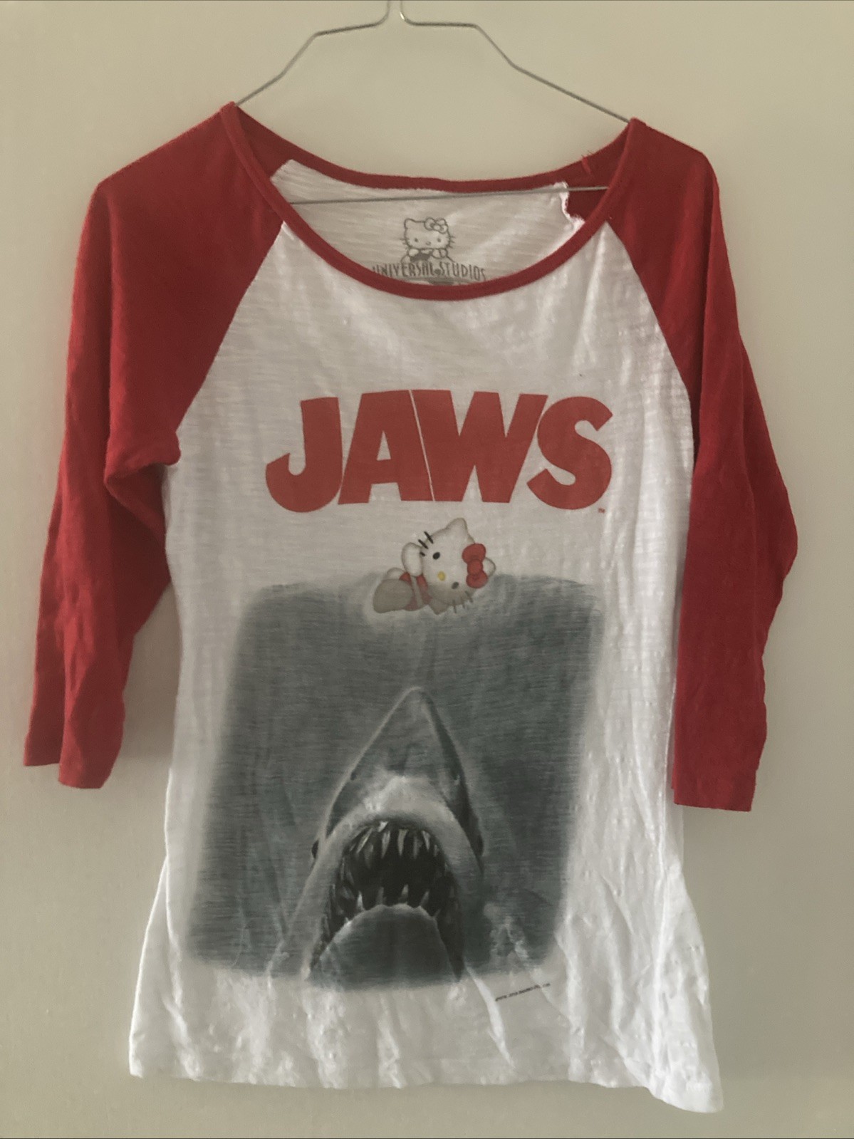 Hello Kitty Jaws Universal Studios Women's 3/4 Length… - Gem