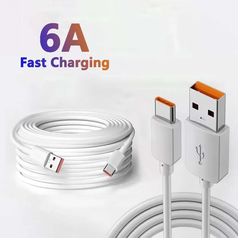Heavy Duty USB Type C Charging Cable Fast Phone Charger Long Lead 2m to ...