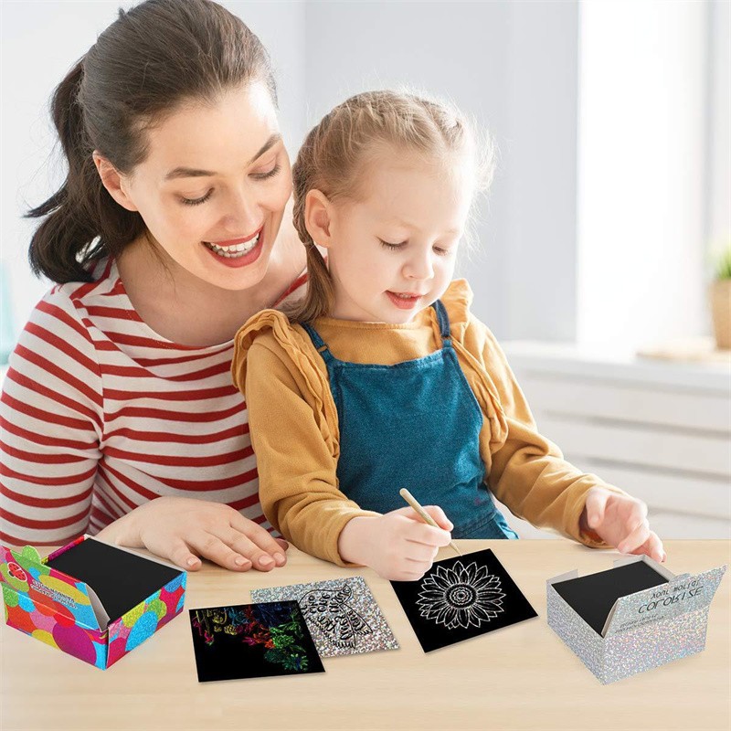 100 Blätter Scratch Art Paper Set | eBay UK