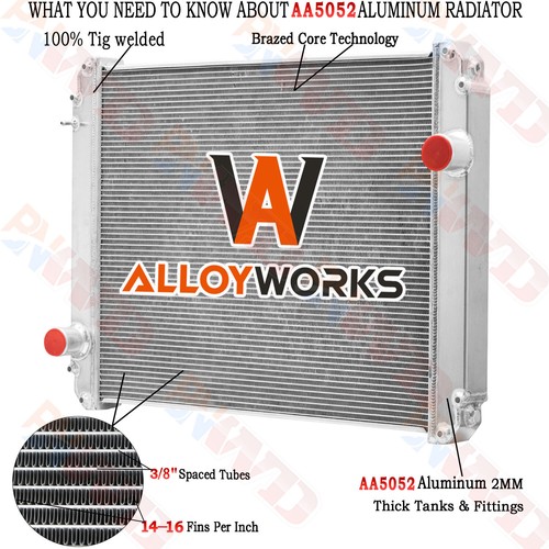 3 Row Aluminum Radiator Fits Freightliner FL50 FL60 FL70 FL80 FL90 ...