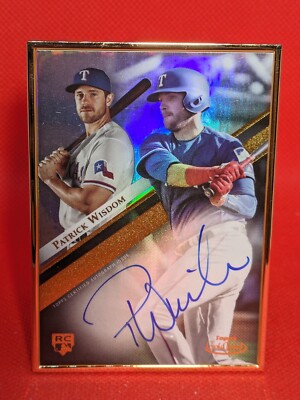 2019 Topps Gold Label Framed Auto Patrick Wisdom #GLA-PW Rookie Auto RC ...