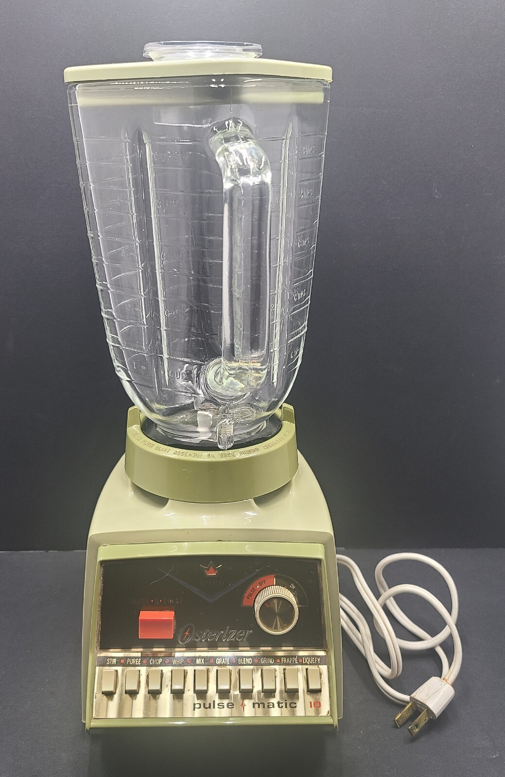 Osterizer Imperial Pulse Matic 10 Vintage Blender Touch-N-Pulse Tested ...