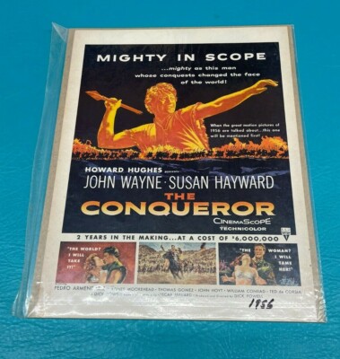 The Conqueror John Wayne Vintage Movie Magazine Paper Poster ...