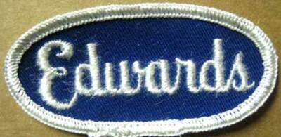 EDWARDS in white Name PATCH for Shirt or Jacket, cloth tag | eBay