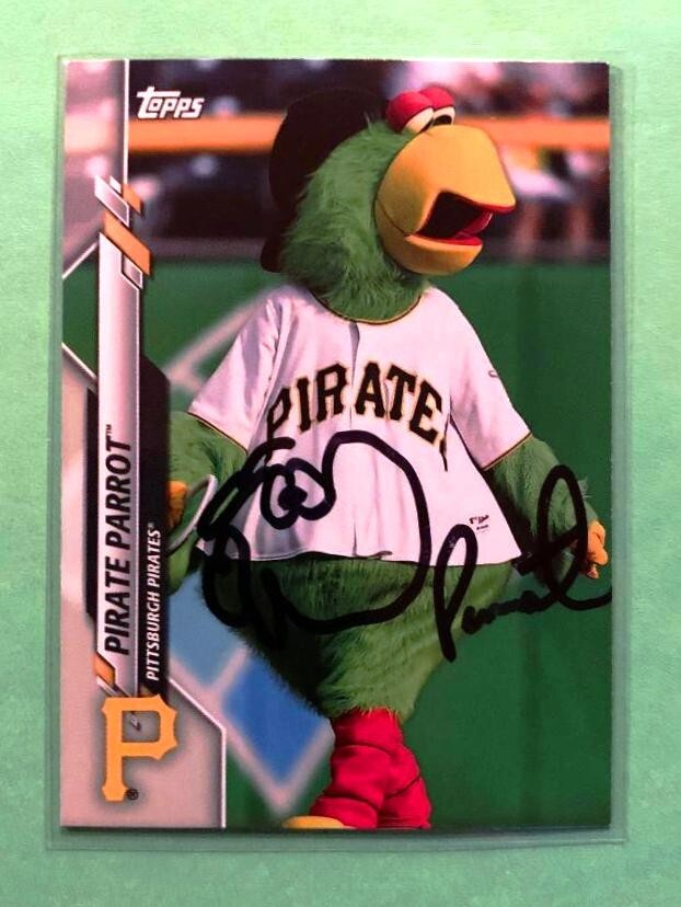 Pittsburgh "PIRATE PARROT" Team Mascot 2020 Topps SIGNED / AUTOGRAPH ...
