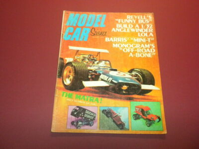 MODEL CAR SCIENCE magazine 1970 AUGUST slot cars Monogram kits matchbox ...