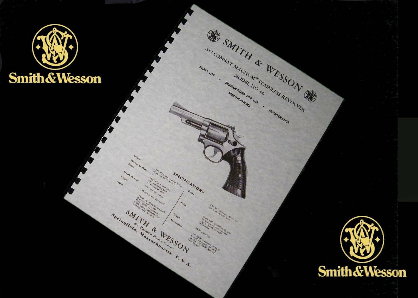 SMITH & WESSON .357 COMBAT MAGNUM Stainless Revolver Model 66 Manual | eBay