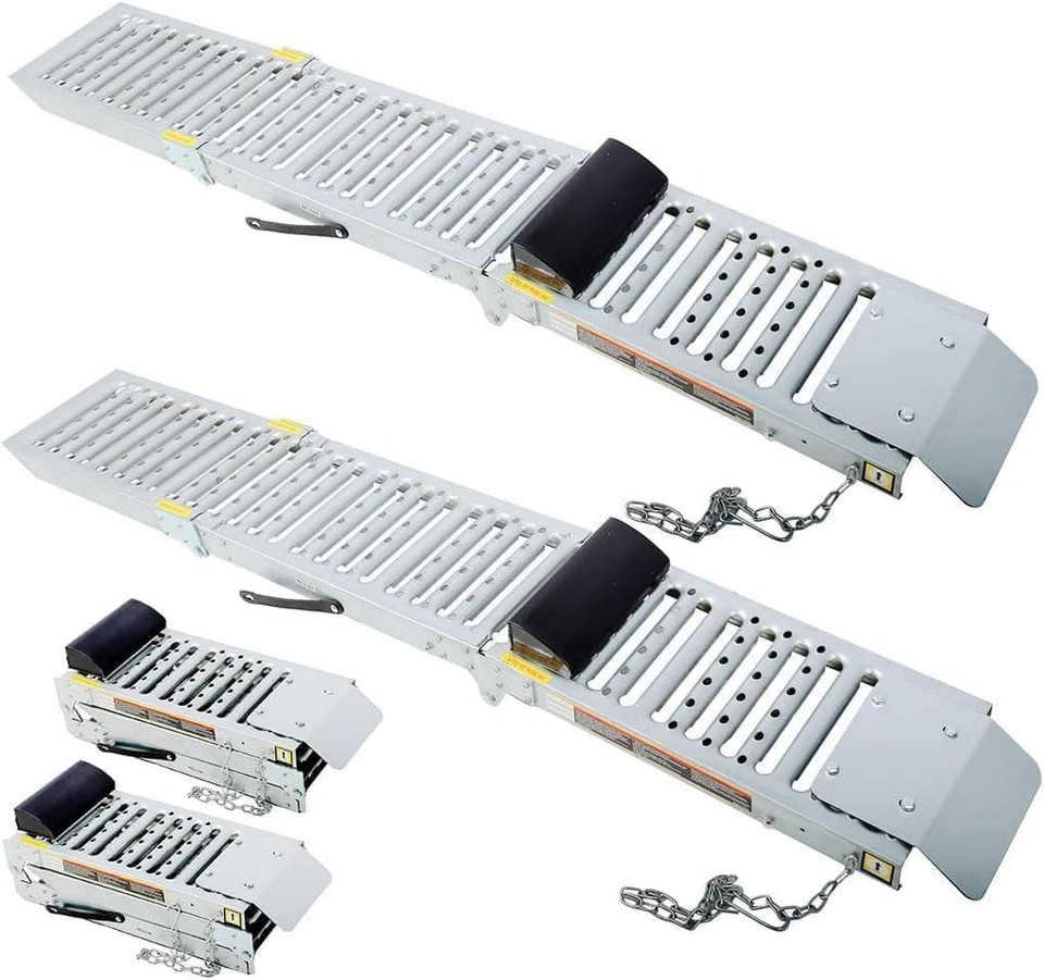 2 Sets Foldable Ferruginous Car Ramp 67.3" Lightweight Portable Ramps ...