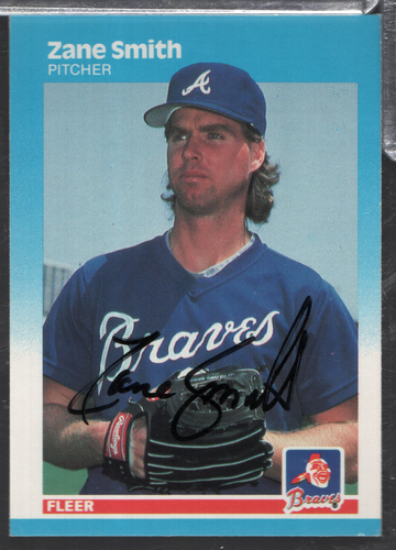 Zane Smith Braves Autographed 1987 Fleer 529 w/COA 101923NPCD325 | eBay
