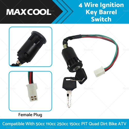 4 Wire Ignition Key Barrel Switch Quad Dirt Bike ATV 50cc 110cc 125cc ...