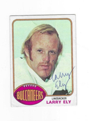 Signed Autographed LARRY ELY 1976 Topps Tampa Bay Buccaneers card #243 ...