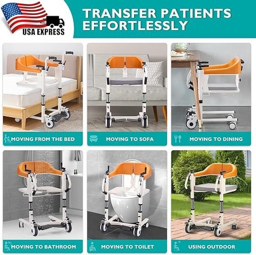 Wheelchair Patient Lift Transfer Chair Shower Lifter Elderly Disabled ...