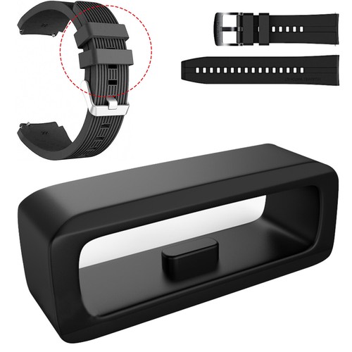 Silicone Watch Band Rubber Keeper Retainer Strap Loop Ring Holder 20mm ...