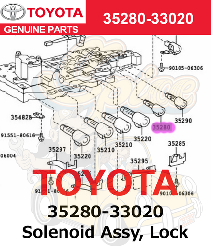 Toyota Genuine Camry Highlander RAV4 Sienna Solenoid Assy, Lock 35280 ...
