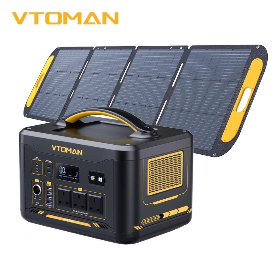 VTOMAN Jump 2200 Portable Power Station 2200W/1548Wh Extra Battery ...