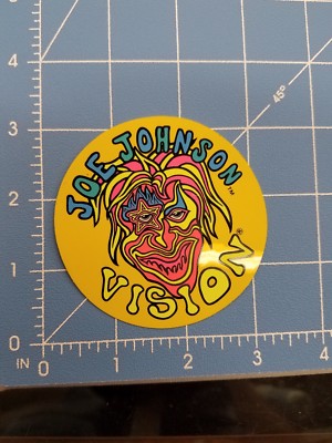 NOS Vision Skateboard Sticker - Joe Johnson Clown - Yellow | eBay