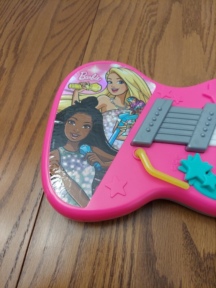 Barbie Jam with Me Pink Electronic Mattel (2020) Kids Toy Guitar Works ...